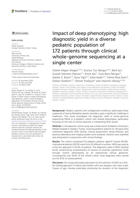 Pdf Impact Of Deep Phenotyping High Diagnostic Yield In A Diverse Pediatric Population Of 172