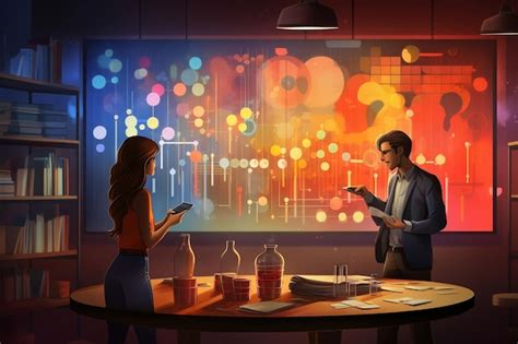 Premium AI Image Illustration Data Driven Showing Generative AI