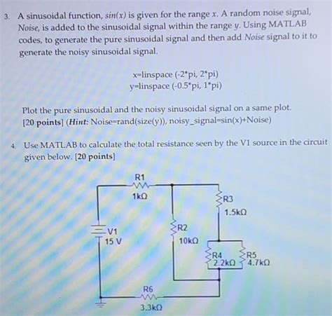 Solved Write A MATLAB Function That Takes Four Resistance Chegg