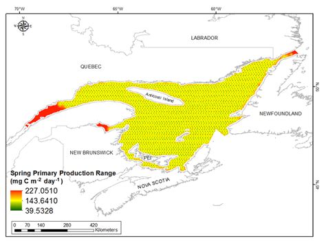 Prediction Standard Error Surface Of Spring Primary Production Range