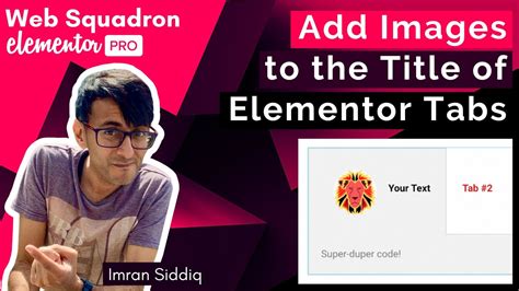 Elementor Add Images To The Titles Of Tabs With No Plugin Youtube