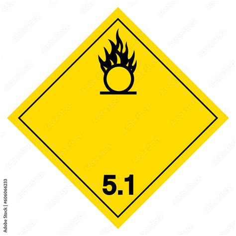 Oxidizer Class 5 1 Symbol Sign Vector Illustration Isolate On White