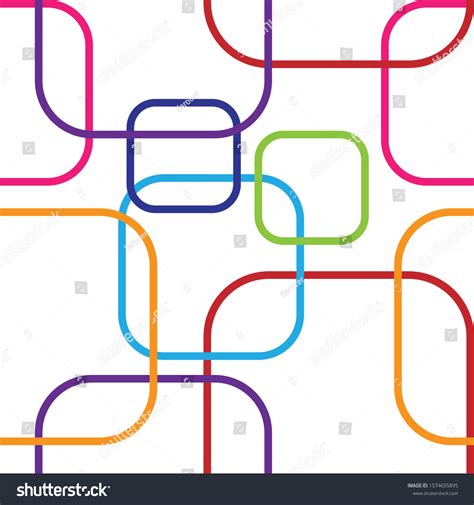 Abstract Design Square Round Background Seamless Stock Vector Royalty Free