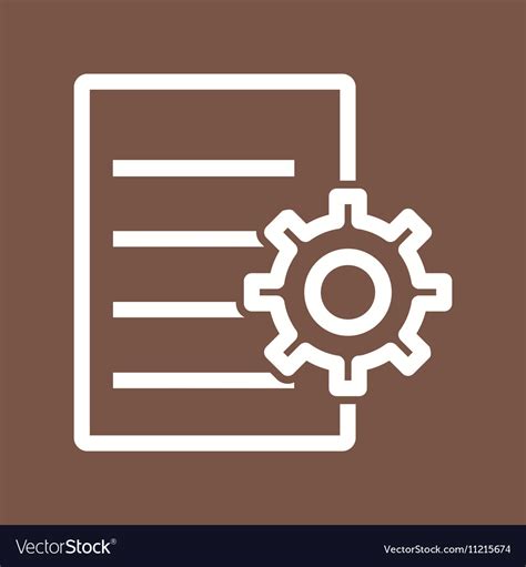 Document Settings Royalty Free Vector Image VectorStock