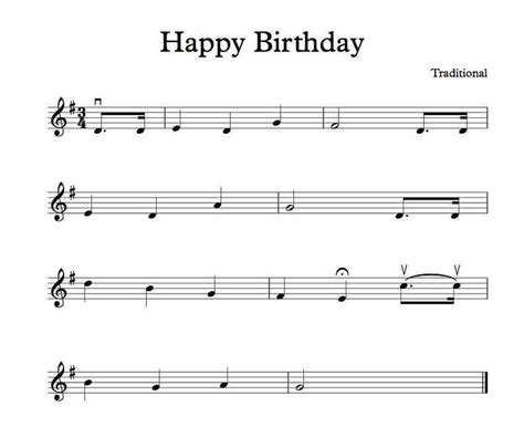Happy Birthday Clarinet Sheet Music Letters At Matthew Mcclaine Blog