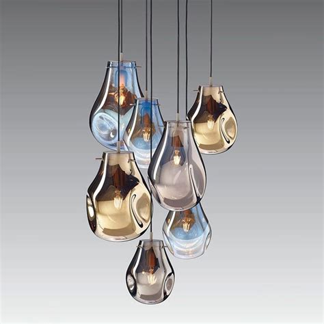 Handblown Irregular Shape Lava Glass Pendent Light In 2024 Glass