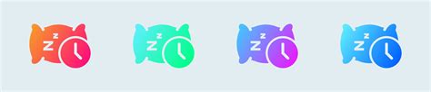 Sleep Solid Icon In Gradient Colors Relaxation Signs Vector Illustration 30570110 Vector Art