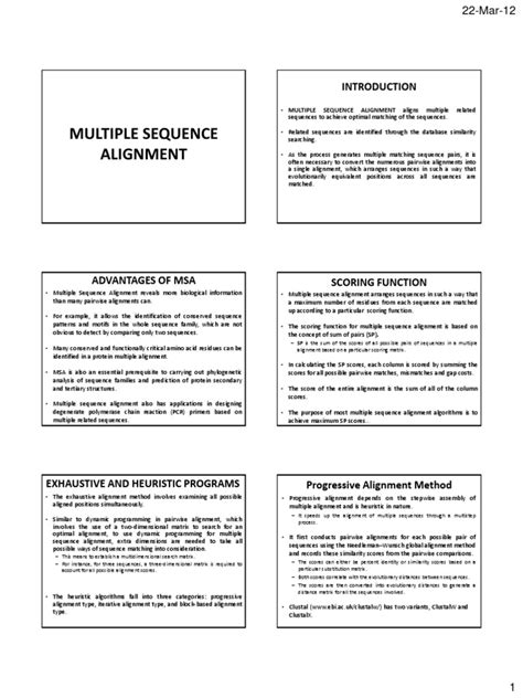 Multiple Sequence Alignment Black And White Download Free Pdf Sequence Alignment Biotechnology