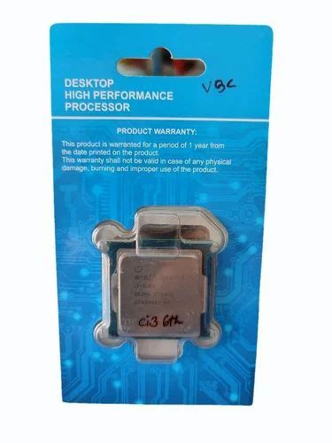 Silver Intel Core I3 6100 Processor 3 70 Ghz Model Name Number I3 6100 3 7ghz At Rs 1949 Pack