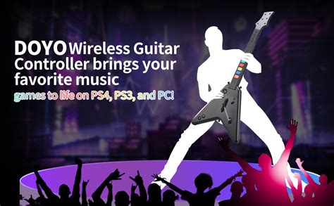 Doyo Wireless Gaming Guitar Controller For Ps4 Ps3 And Pc