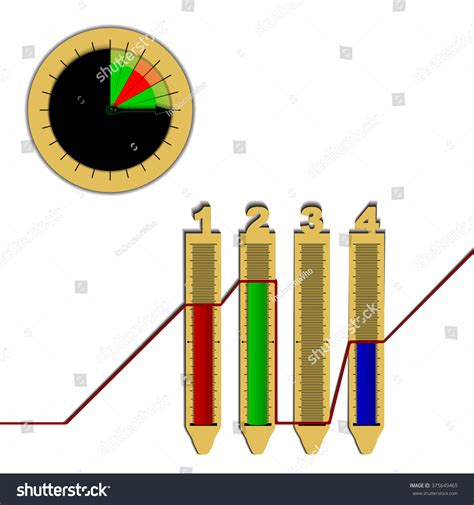 Vector Illustration Pie Chart Line Graph Stock Vector Royalty Free Shutterstock