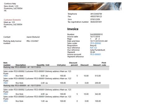 Sort Sales Invoice Lines By Packing Slip Finance Dynamics 365 Microsoft Learn