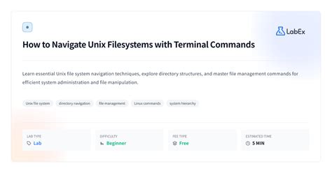 How To Navigate Unix Filesystems With Terminal Commands Labex