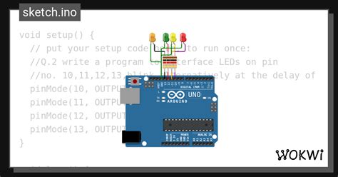 Q2 Write A Program To Interface Leds On Pin No 10111213blink
