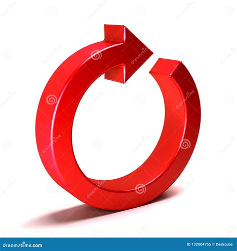 Circular Arrow Redo Cycle Restart D Rendering Illustration Stock Illustration