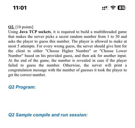 Solved Q2. [10 points ] Using Java TCP sockets, it is | Chegg.com