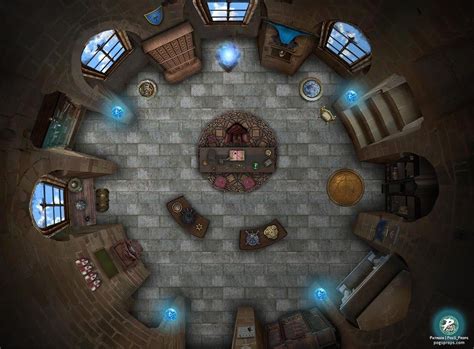 Magisters Study Battlemaps Plattegrond Gebouwen Dungeons And Dragons