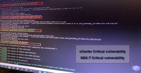 Critical Vulnerability In Apache Log J Apply Workaround For VCenter And NSX T