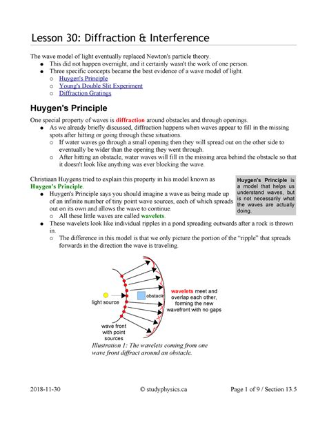 30 Diffraction Interference Lesson 30 Diffraction And Interference The
