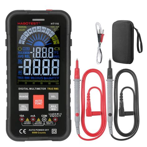 New 9999 Counts Digital Multimeter Smart Auto Range 1000v 10a Tester Meter Ohm Hz Capacitance
