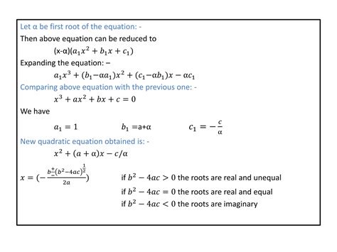 cubic root using excel pptx physics science