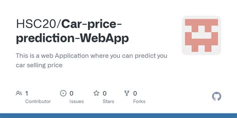 Github Hsc20car Price Prediction Webapp This Is A Web Application