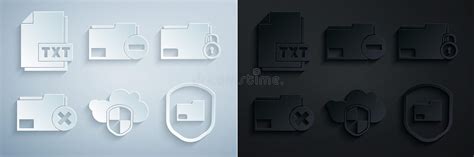Set Cloud And Shield Folder Lock Delete Folder Document Protection With Minus And Txt File