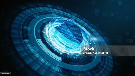 Hud 및 사이버 보안의 방패 아이콘 디지털 데이터 네트워크 보호 미래 기술 네트워크 배경 개념 보안에 대한 스톡 사진 및 기타 이미지 Istock