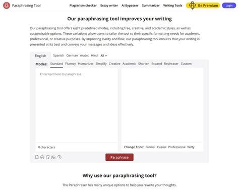 Paraphrasing Tool Ai Ai Tool Details And Features