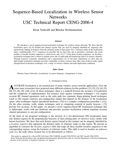 pdf sequence based localization in wireless sensor networks