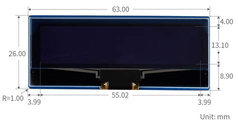 2 23inch oled display module for raspberry pi pico 128x32 spi i2c