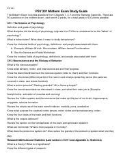 Essential PSY Midterm Exam Study Guide Key Concepts Tips Course Hero