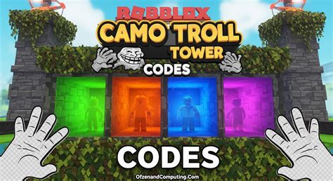 Roblox Camo Troll Tower Codes October 2025 25 New Active Codes
