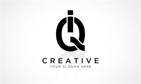 Iq Letter Logo Design Vector Template Alphabet Initial Letter Iq Logo