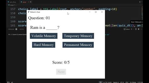 Interactive Quiz Game Using Python Tkinter Intern Project Showcase Youtube