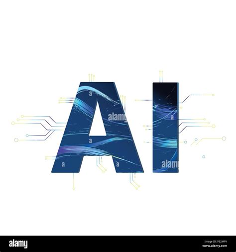 Artificial Intelligence Ai Letters Isolated On White Background