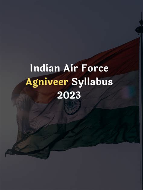 Indian Air Force Agniveer Syllabus 2023 Recruitment Result 2024