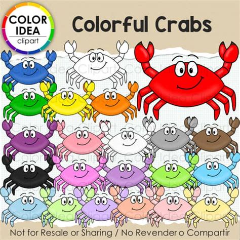 Colorful Crabs By Color Idea Tpt