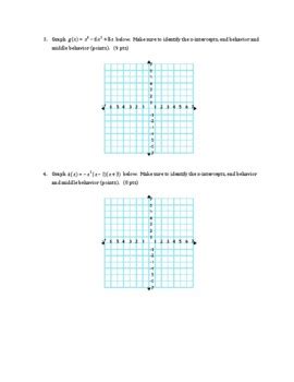 Graphing Cubic And Polynomial Functions Quiz By Shaun Weiss TpT