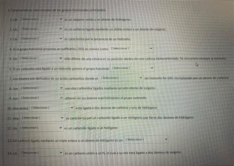 Solved II Identificando A Los Grupos Funcionales De Varias Chegg Com