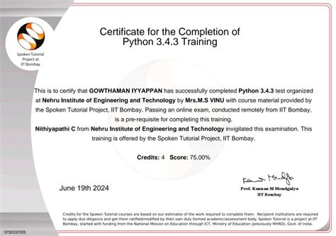 Gowthaman I On Linkedin Python Iitbombay Programming Techskills
