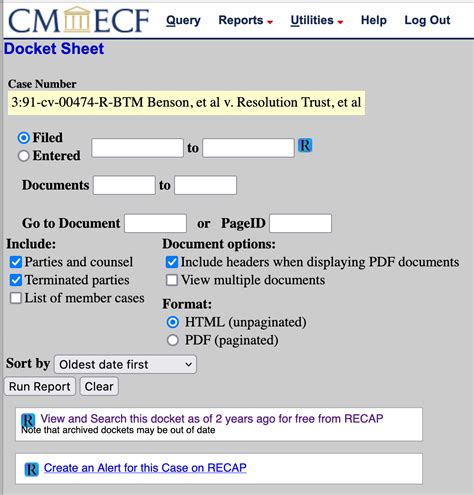 Pacer Docket Not Uploading To Recap · Issue 353 · Freelawproject