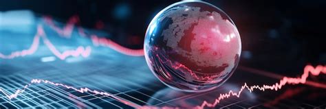 A 3d Of A Globe With A Red Glow Inside Sitting On A Chart Depicting Global Market Trends It