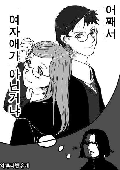 해리포터가 여자였다면 Manhwa 네이버 블로그 해리 포터 팬아트 해리포터 호그와트