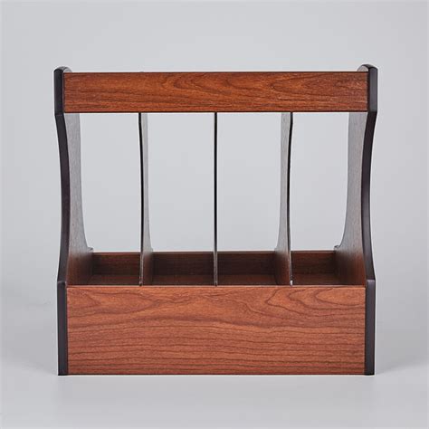 Wooden File Shelf Document Rack Three Grids And Four Grids Five Grid