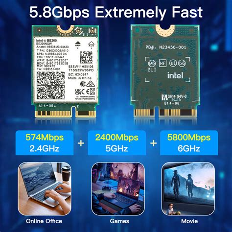 WiFi Intel BE NGW M NGFF WiFi Card Tri Band Be BT Network Adapter EBay