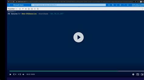 Connecting To Azure Windows Vm Using Powershell Youtube