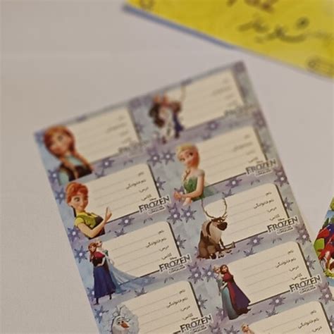 خرید و قیمت برچسب نام برای استفاده روی دفتر و کتاب درسی طرح های دخترانه