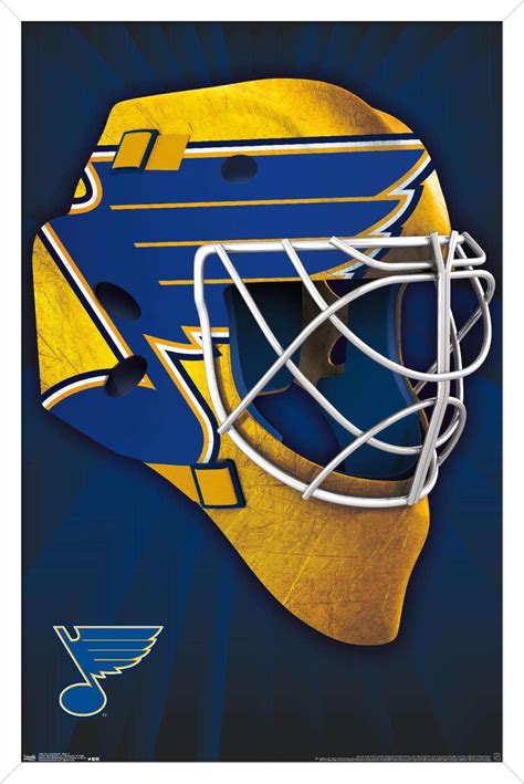 Nhl St Louis Blues Logo 17 Wall Poster 14725 X 22375 Framed