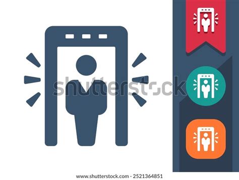 Airport Security Metal Detector Gate Icon Stock Vector Royalty Free 2521364851 Shutterstock
